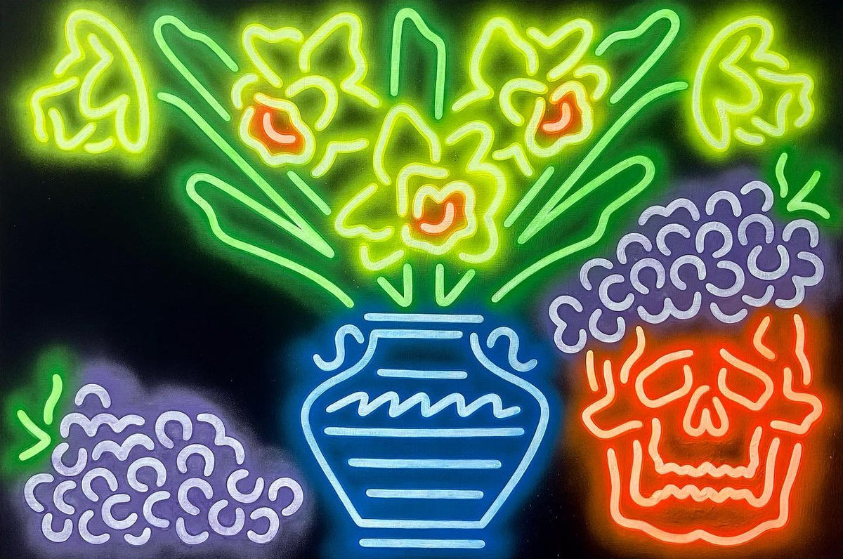 Jonathan Peck, “Fruit, Flowers and Skull” – SPRING/BREAK Art Show