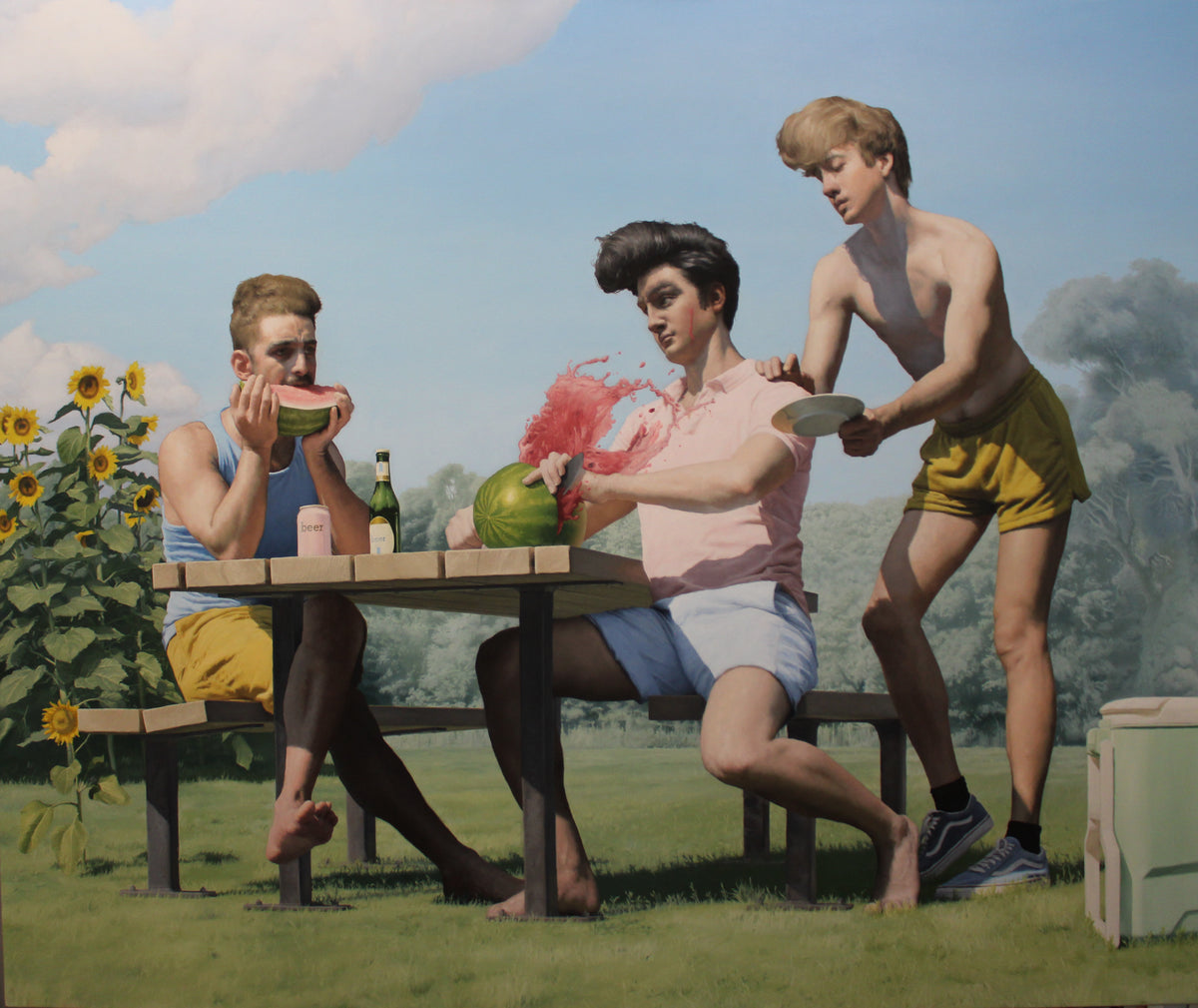 Aidan Barker-Hill, "Watermelon Picnic" SOLD – SPRING/BREAK Art Show