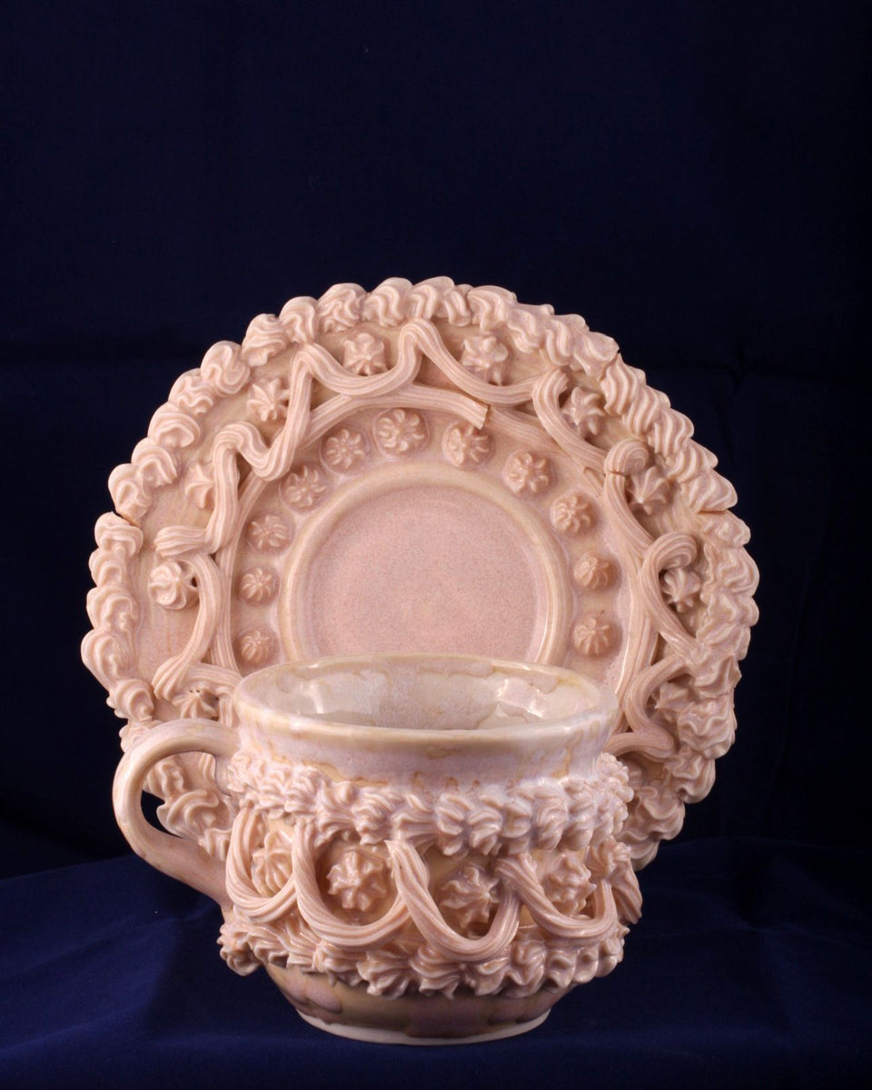 Robert Chamberlin, "Peach Cup and Saucer Set" – SPRING/BREAK Art Show